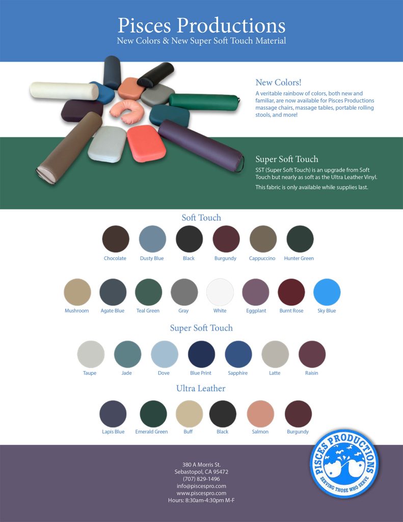 New Colors & Super Soft Touch Material! - Pisces Productions